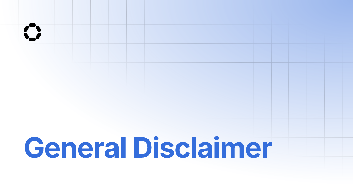 General Disclaimer | Pollen Mobile Docs